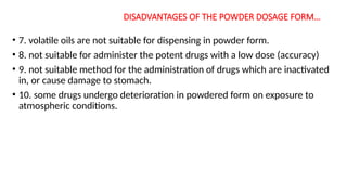 Complete definition and explanation of powders and granules | PPTX