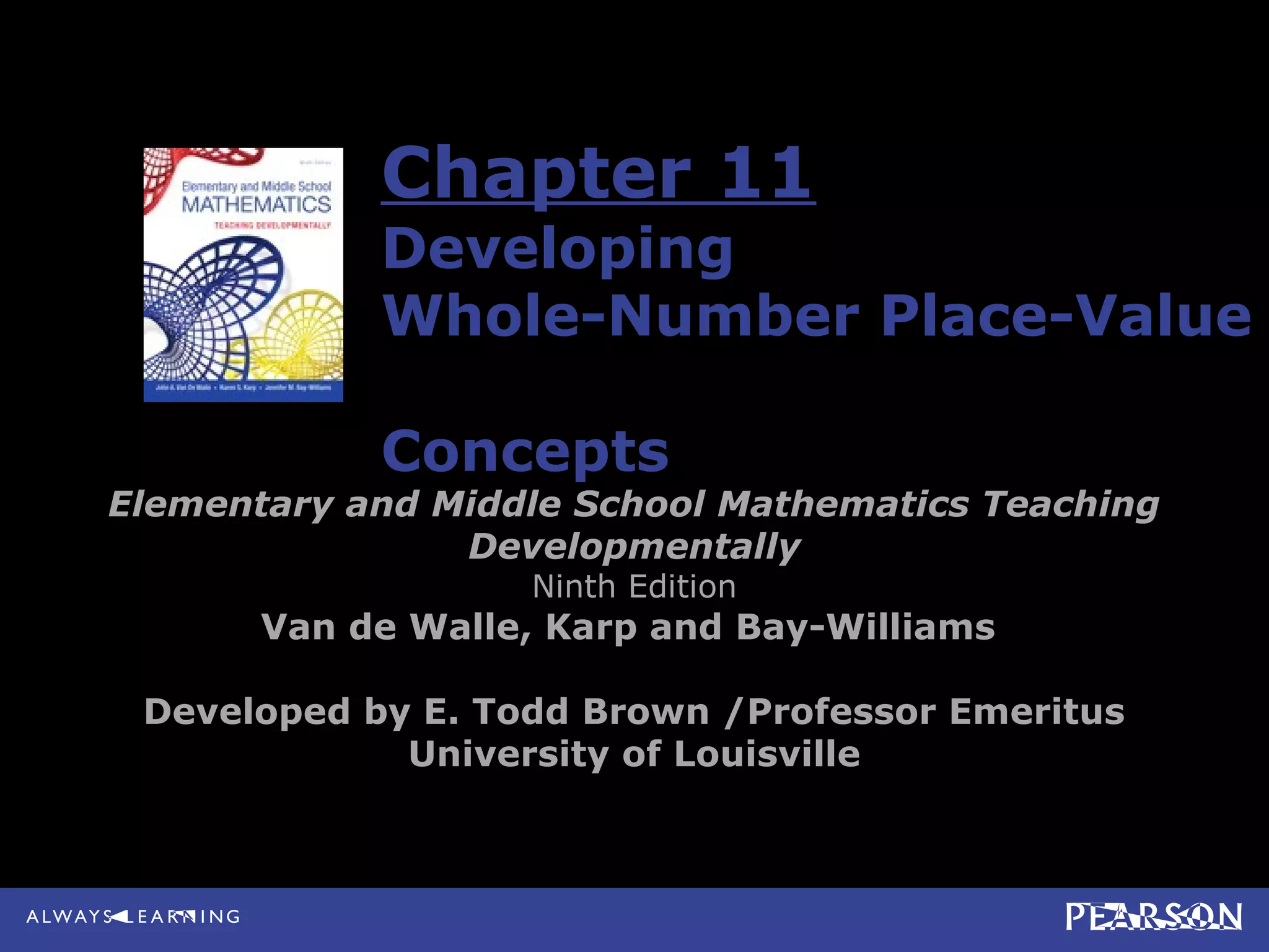 Developing Whole Number Place Value Concepts | PPT