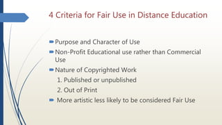 Copyright and Distance Education | PPT