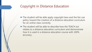 Copyright and Distance Education | PPT