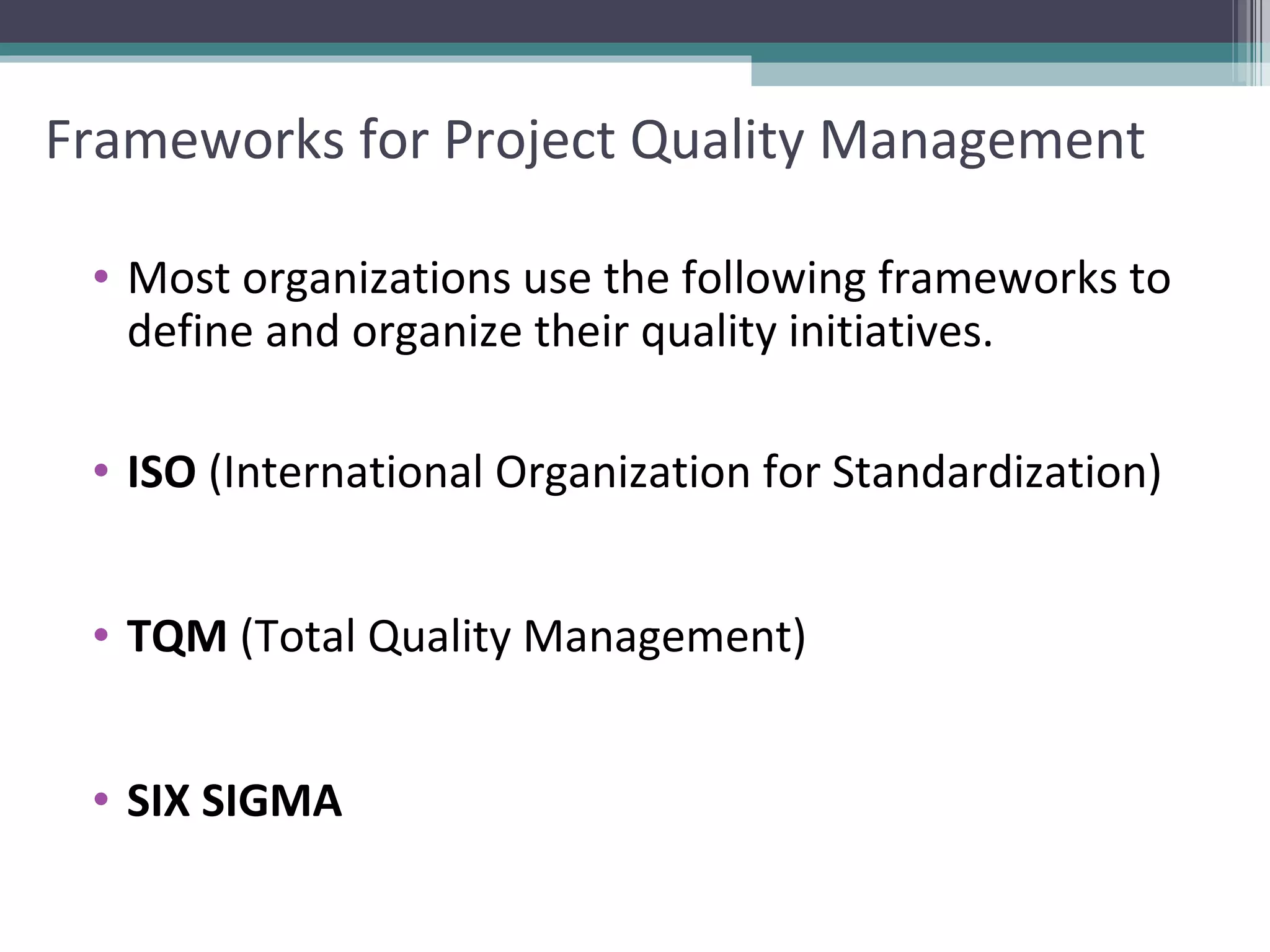Project Quality Planning and KickOff | PPT