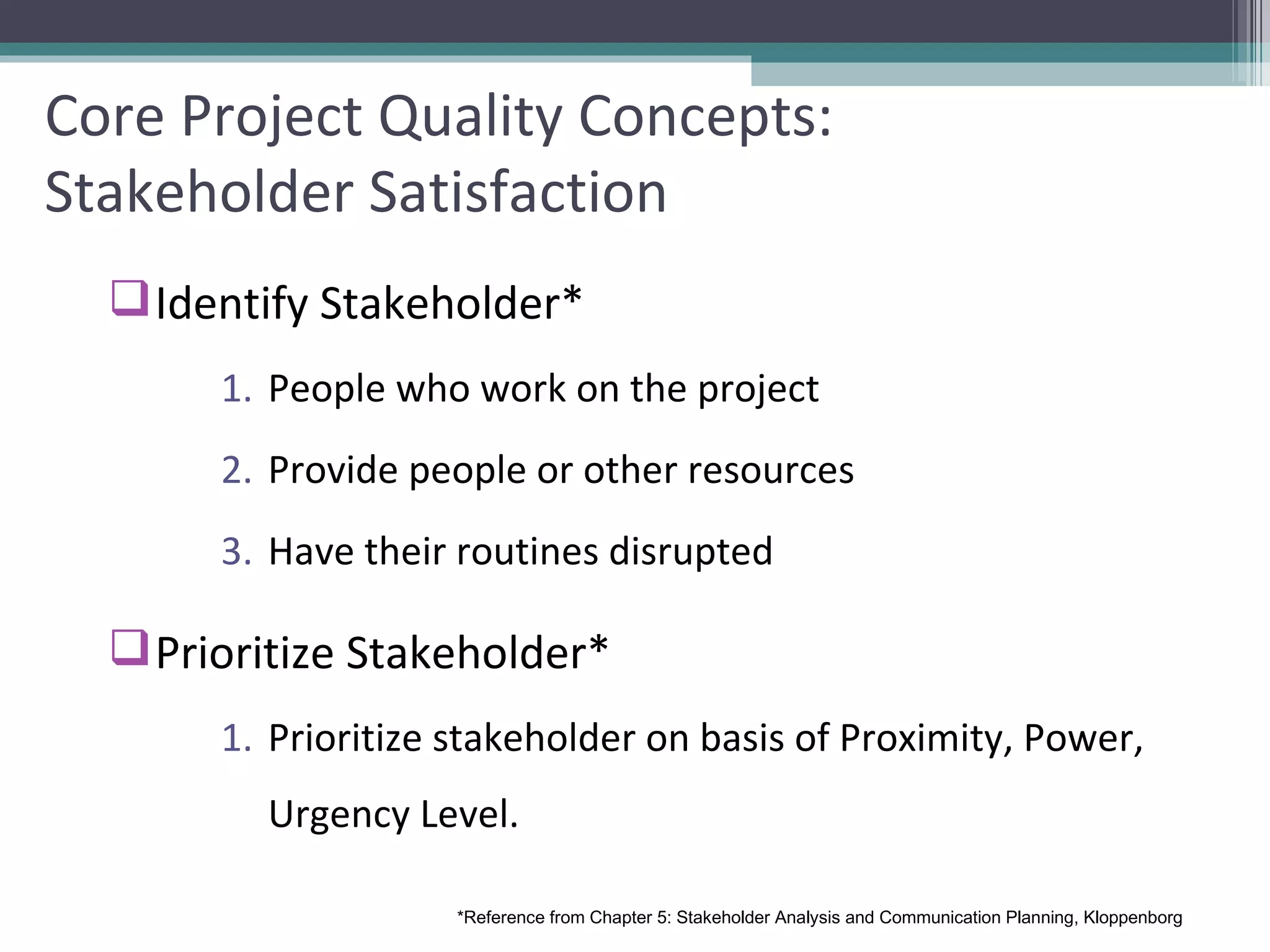 Project Quality Planning and KickOff | PPT