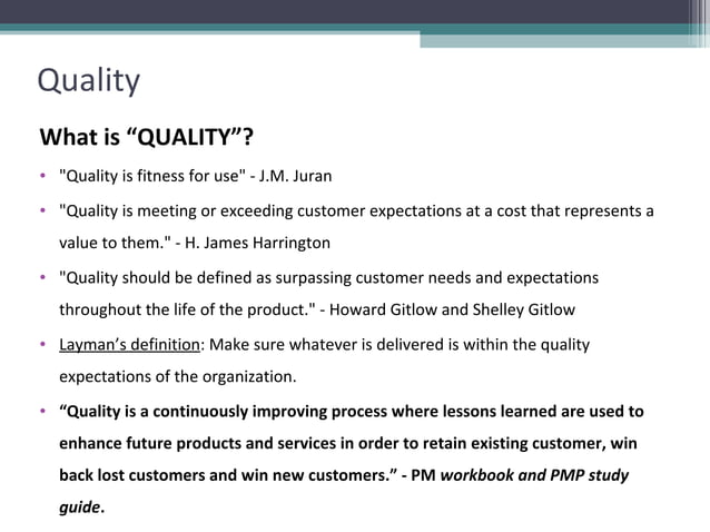 Project Quality Planning and KickOff | PPT