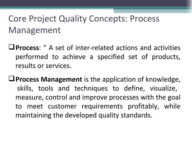 Project Quality Planning and KickOff | PPT