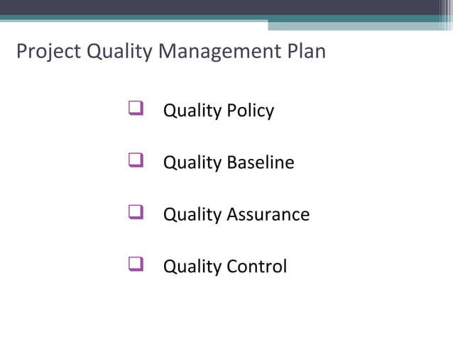 Project Quality Planning and KickOff | PPT