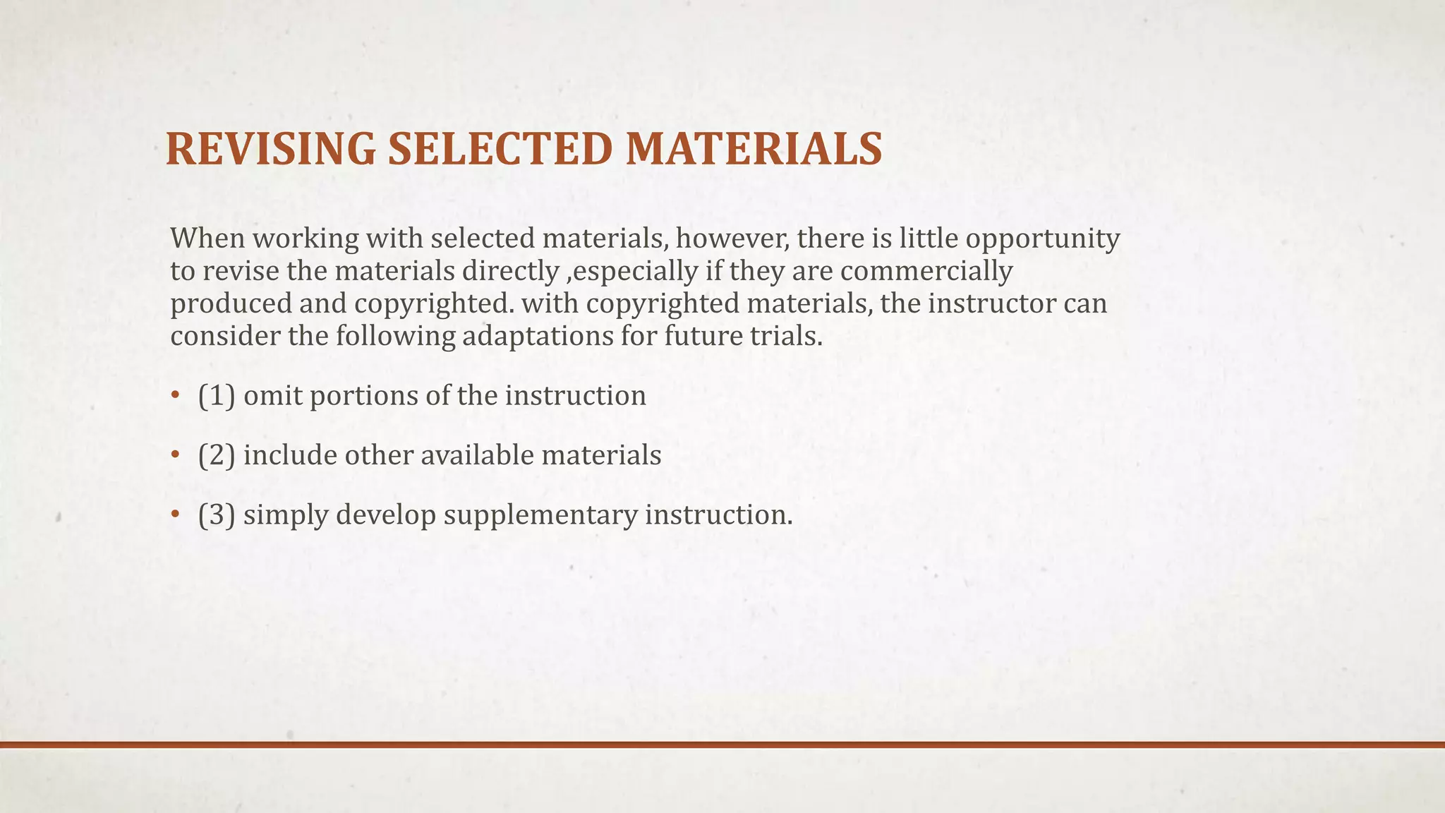 Chapter 11 revising instructional materials | PPTX