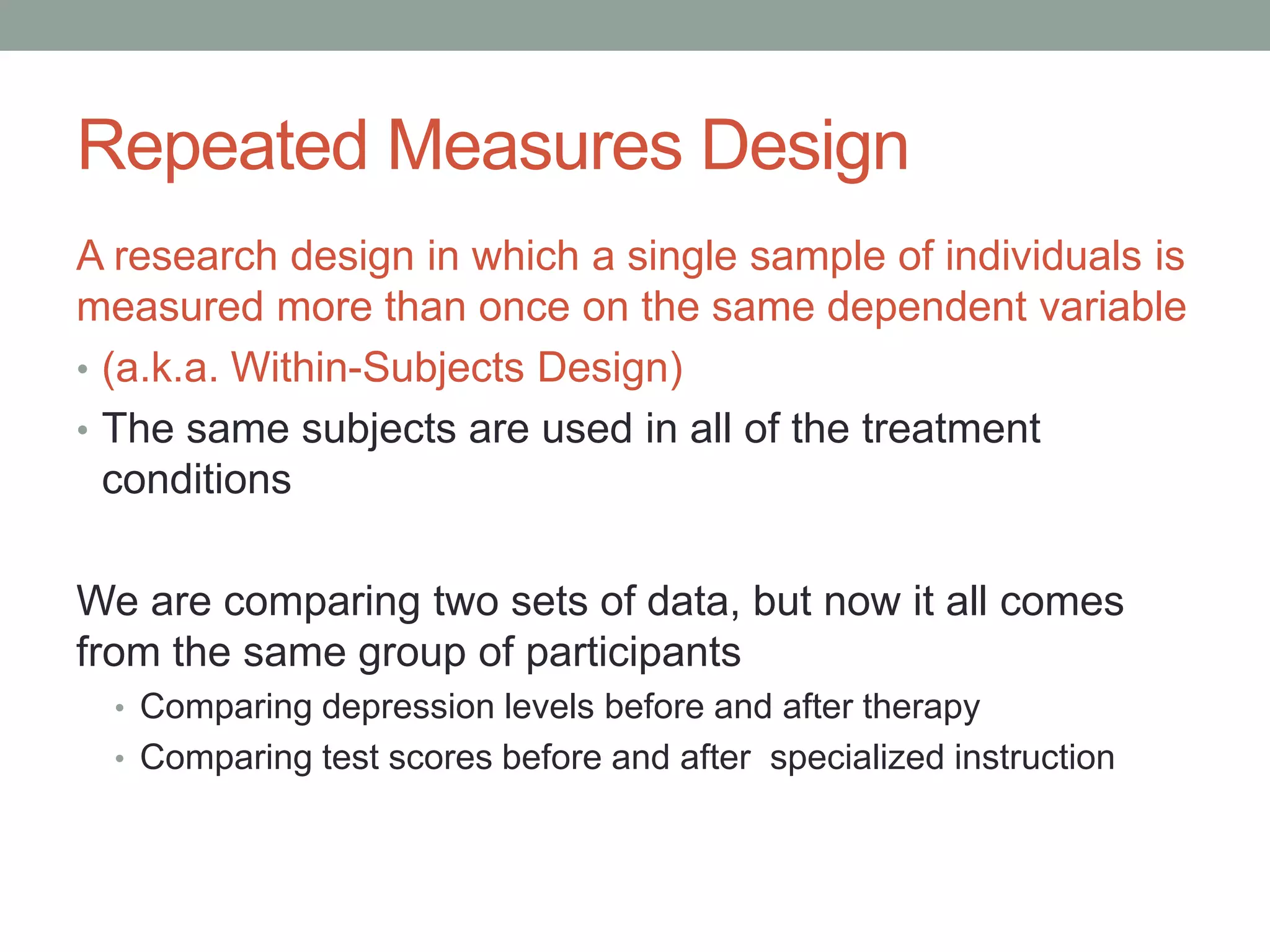 Repeated Measures t-test | PDF