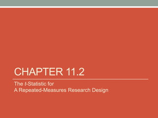 Repeated Measures t-test | PPT