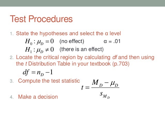 Repeated Measures t-test