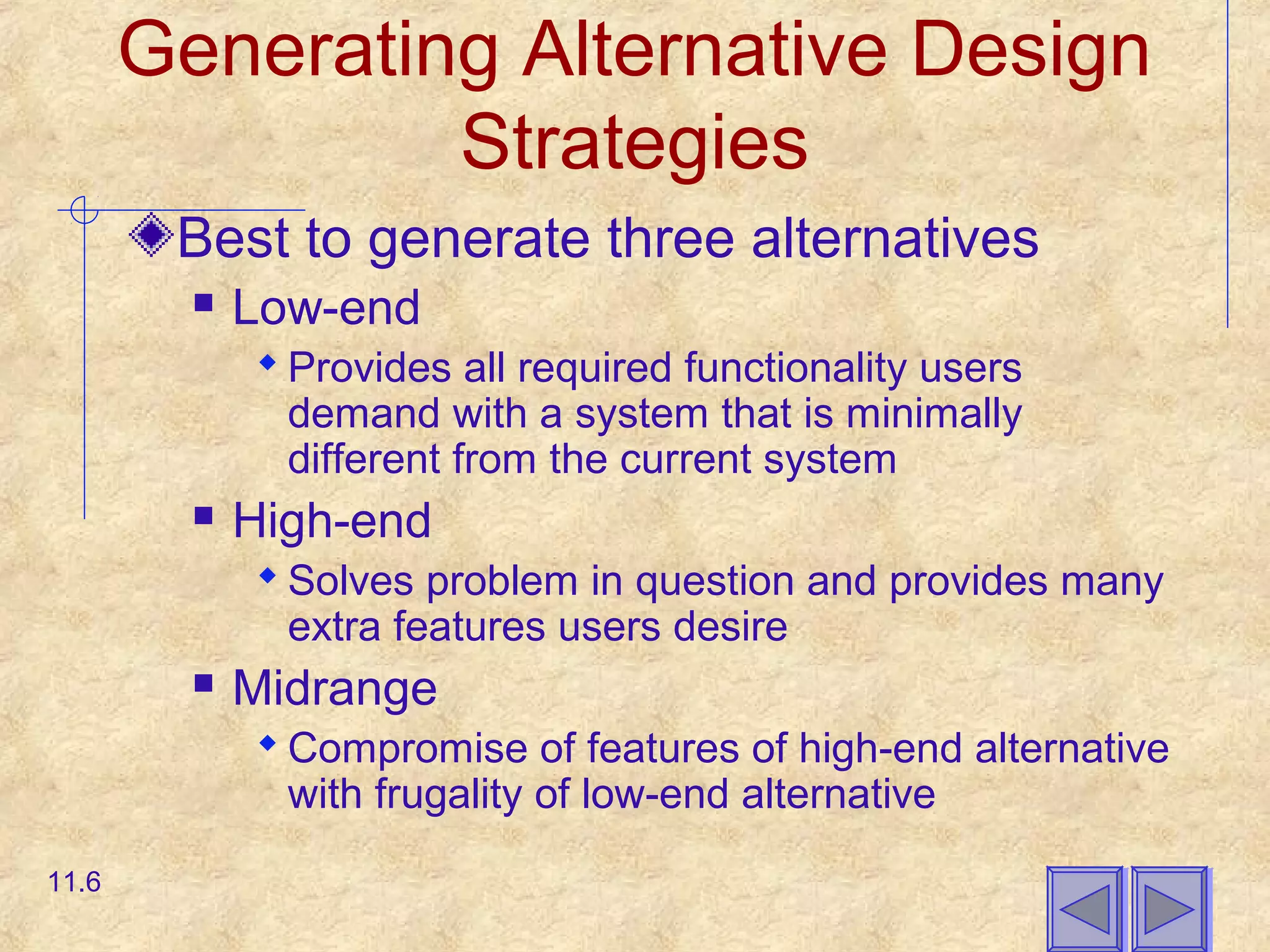 Chapter11 selecting the best alternative design strategy | PPT