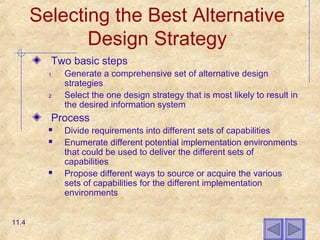 Chapter11 selecting the best alternative design strategy | PPT