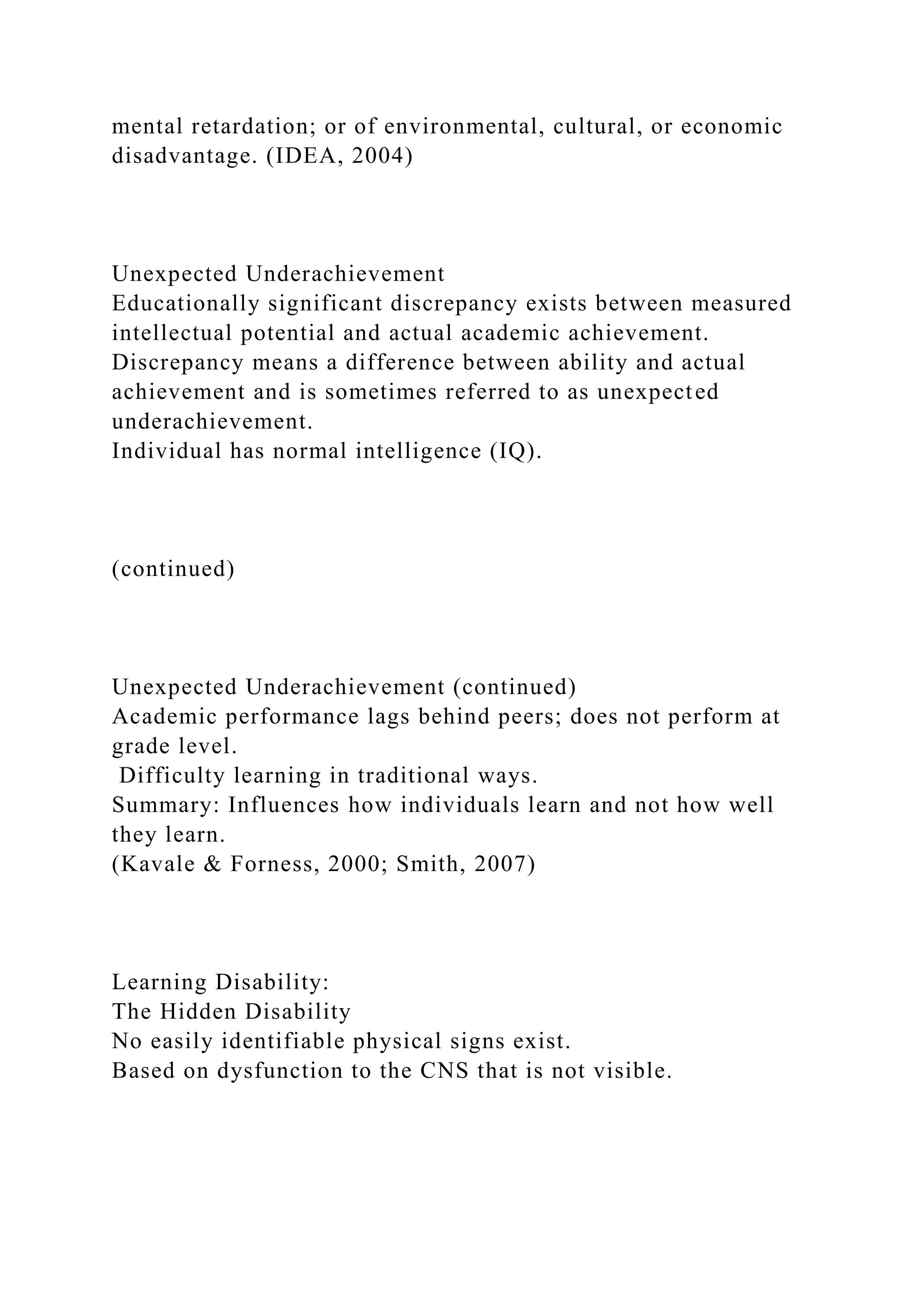 Chapter 11 Specific Learning Disabilities Worksheet 1Chapter .docx