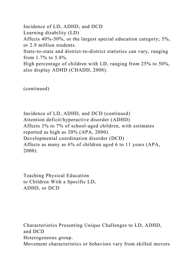 Chapter 11 Specific Learning Disabilities Worksheet 1Chapter .docx