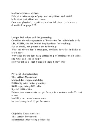 Chapter 11 Specific Learning Disabilities Worksheet 1Chapter .docx