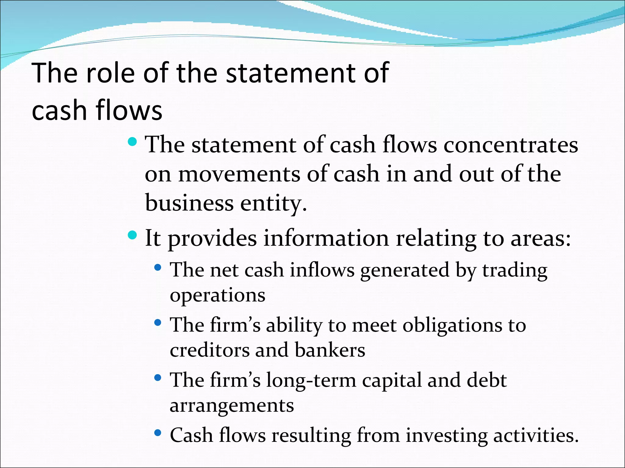 Chapter 11 statements of cash flows clc | PPT