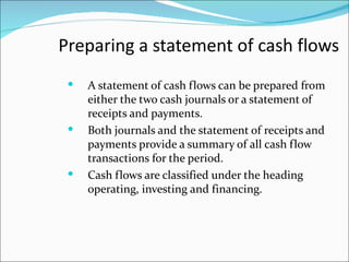 Chapter 11 statements of cash flows clc | PPT
