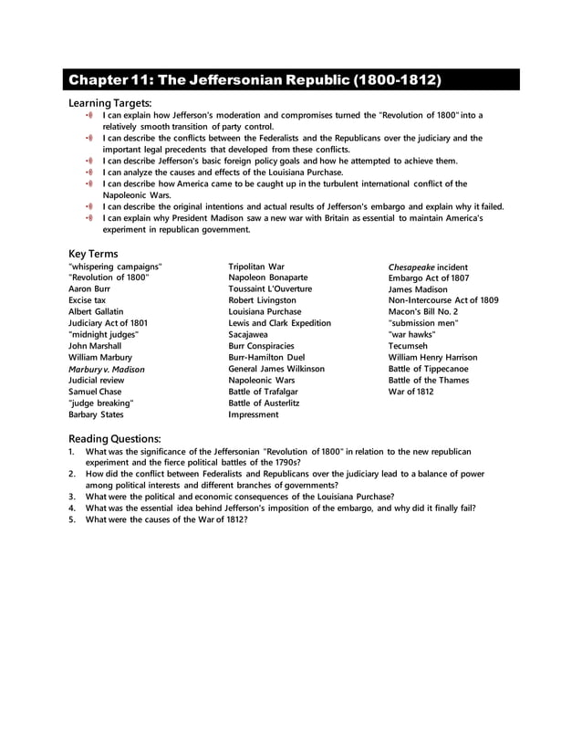 Chapter 11 Study Guide | PDF
