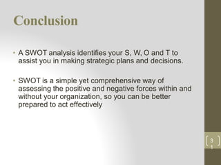 SWOT ANALYSIS PPT | PDF