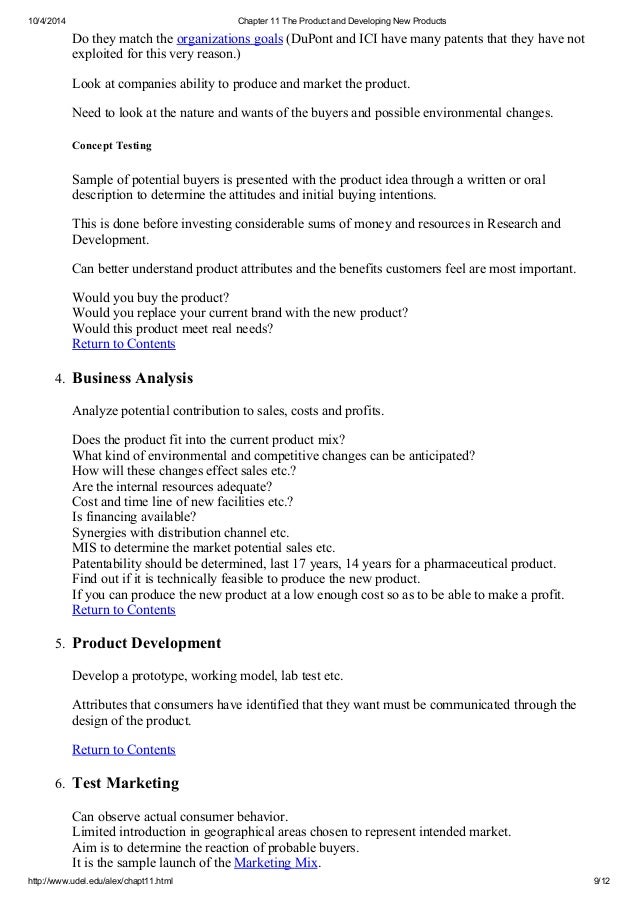 Chapter 11 the product and developing new products