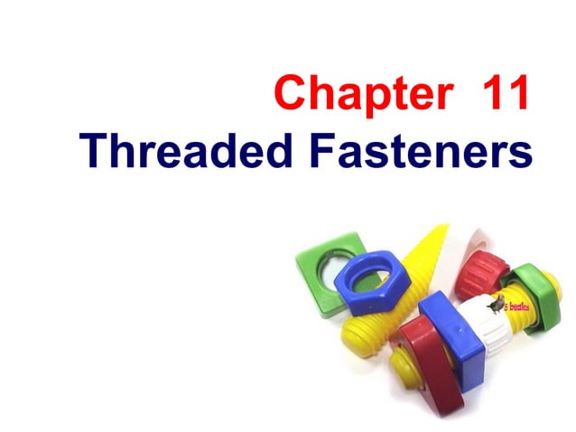 Engineering Drawing: Chapter 11 thread fastener | PPT | Needlework ...