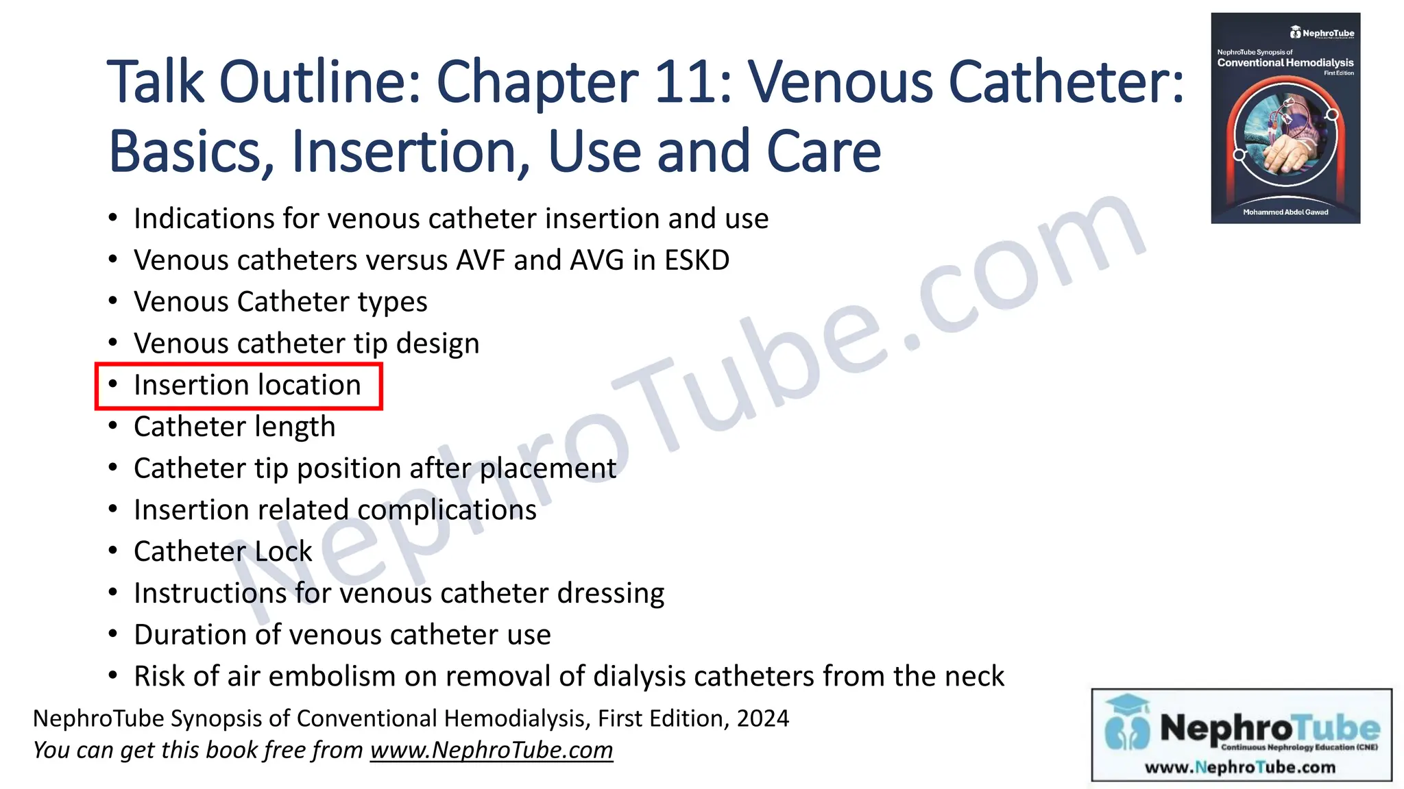 Hemodialysis: Chapter 11, Venous Catheter - Basics, Insertion, Use and ...