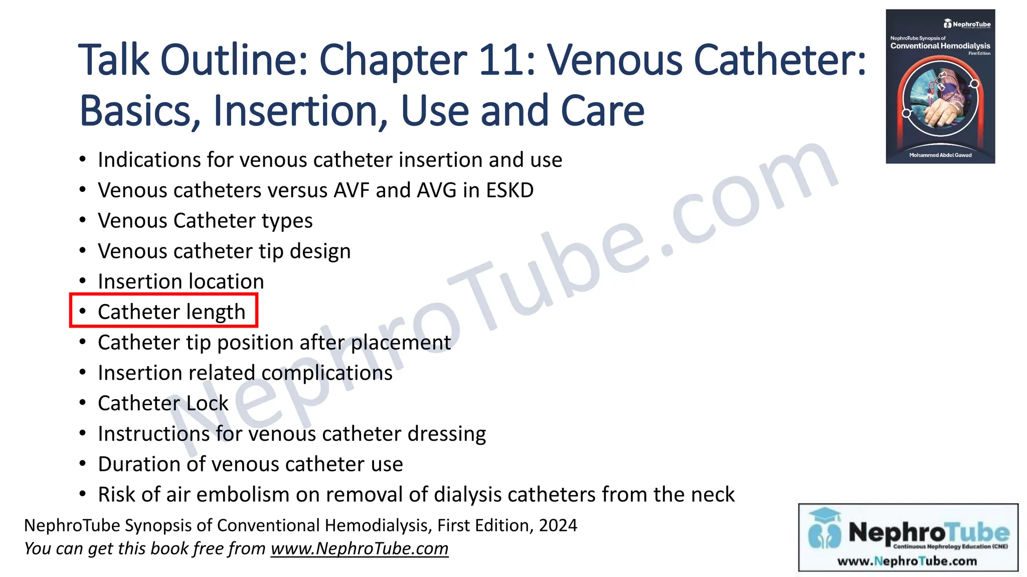 Hemodialysis: Chapter 11, Venous Catheter - Basics, Insertion, Use and ...