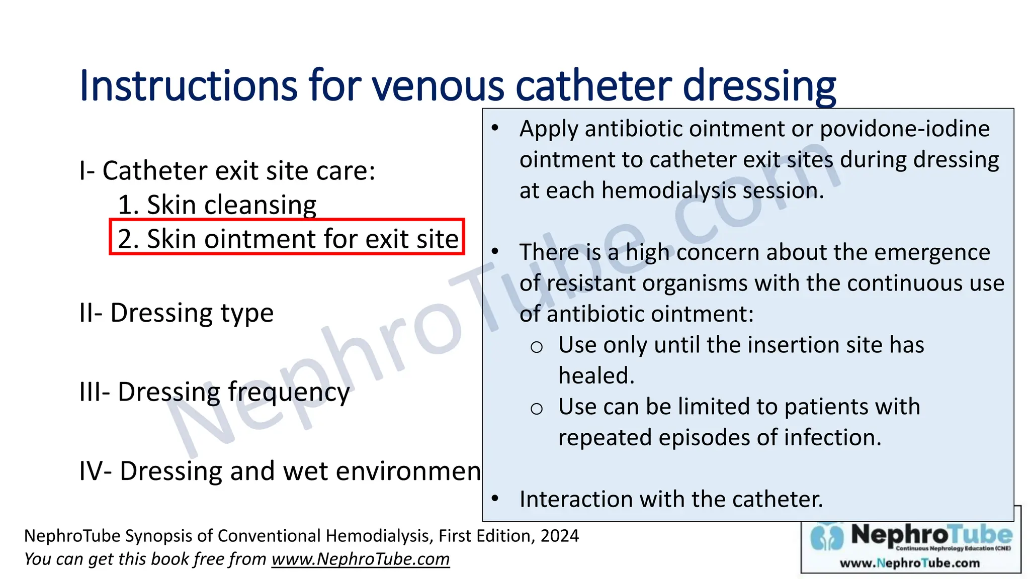 Hemodialysis: Chapter 11, Venous Catheter - Basics, Insertion, Use and ...