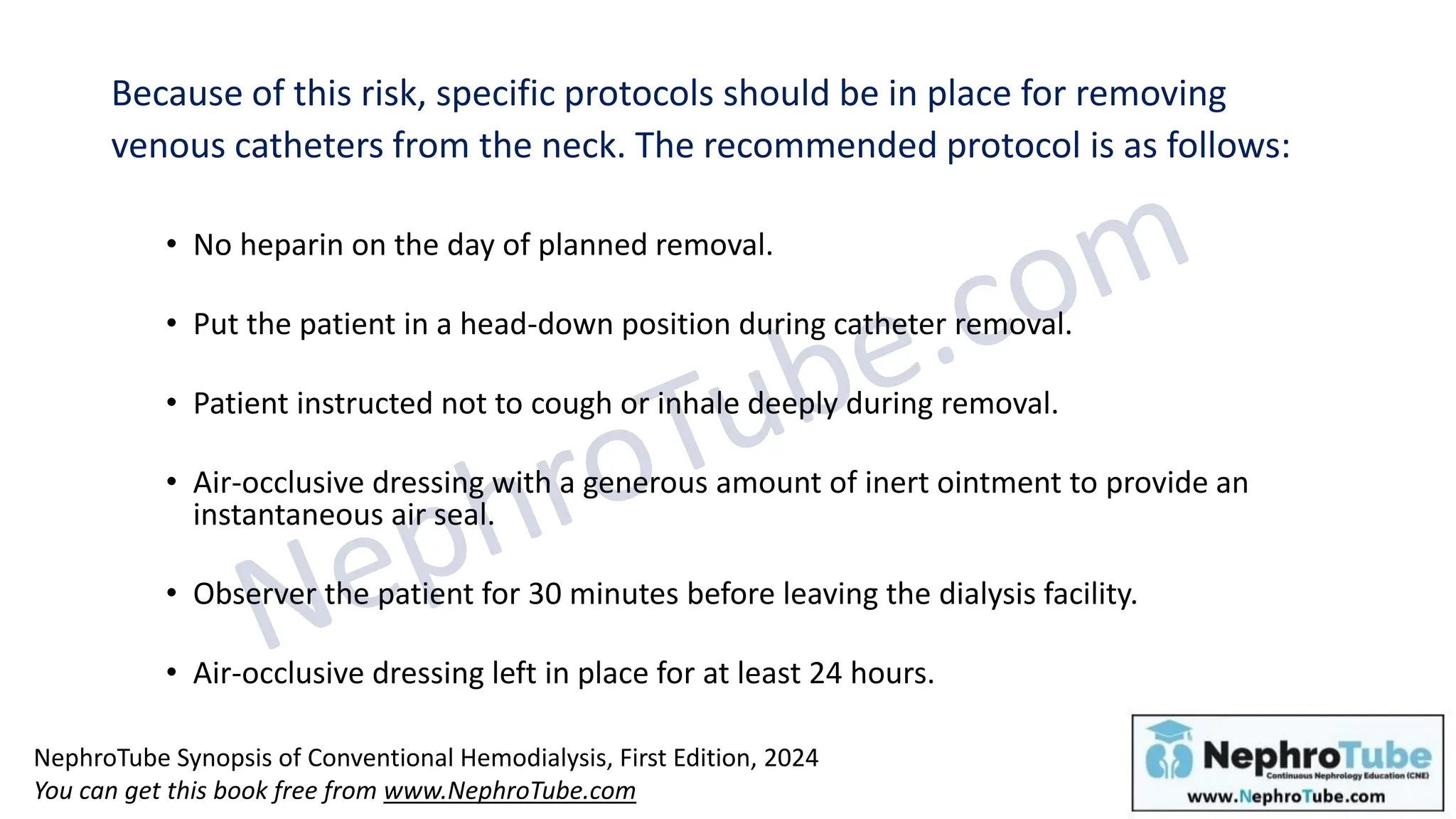 Hemodialysis: Chapter 11, Venous Catheter - Basics, Insertion, Use and ...