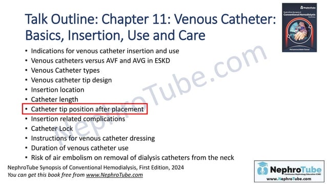 Hemodialysis: Chapter 11, Venous Catheter - Basics, Insertion, Use and ...