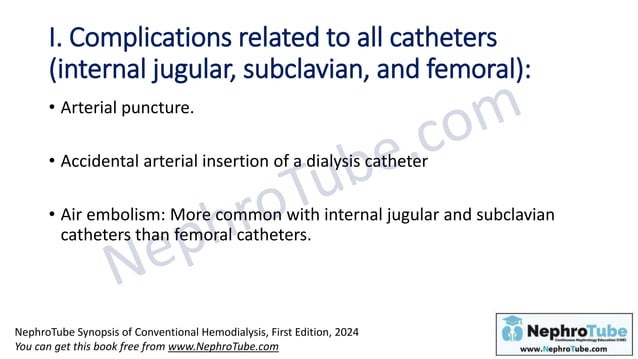 Hemodialysis: Chapter 11, Venous Catheter - Basics, Insertion, Use and Care - Dr.Gawad | PDF