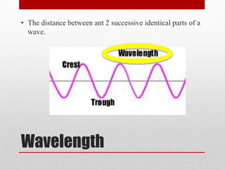 Chapter 11 Vocab 9th Grade--Waves and Their Parts | PPTX