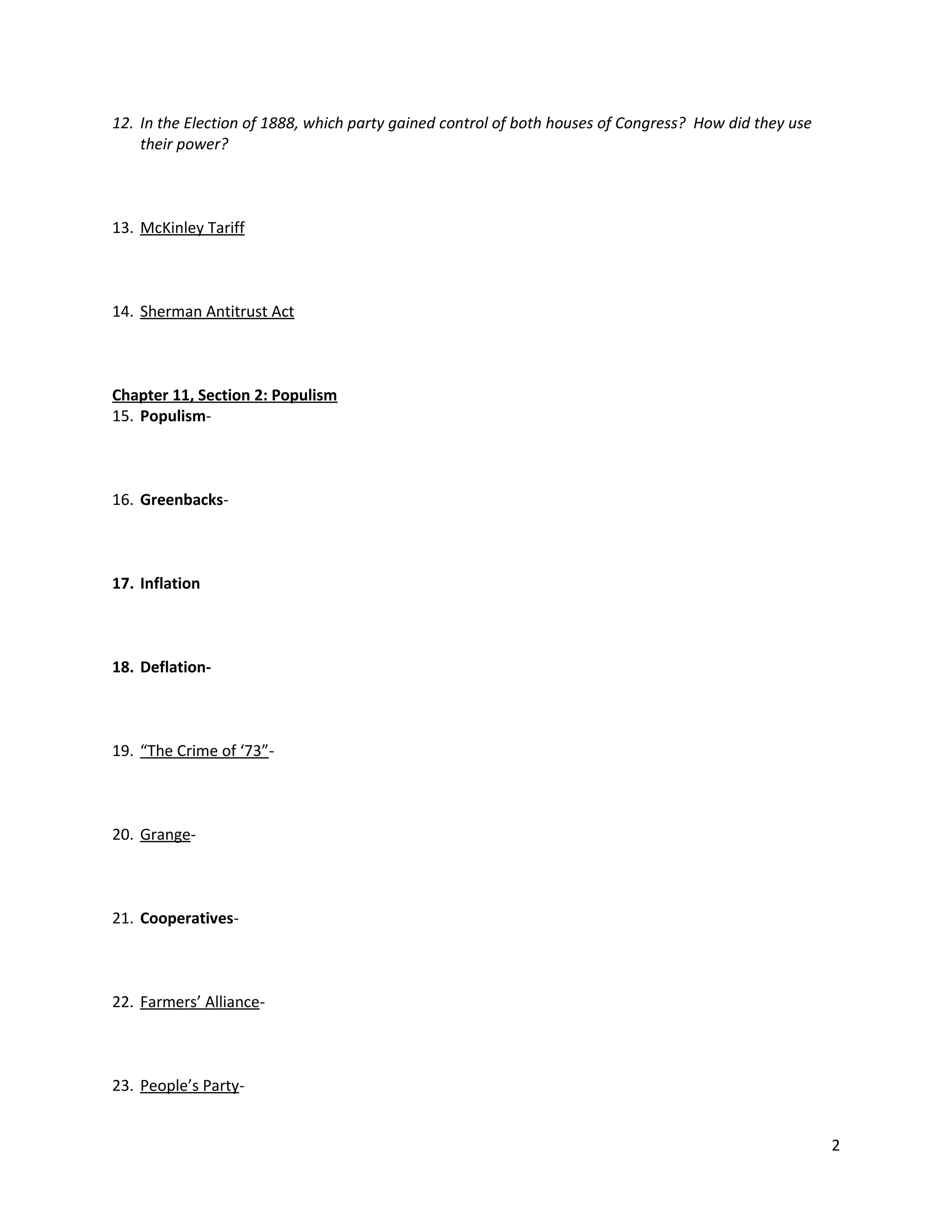 Chapter 11 vocabular words and guided notes | DOC