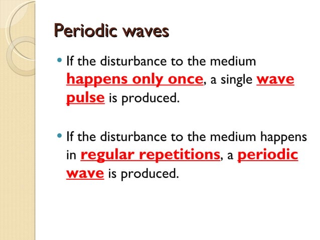 Chapter 11 waves terminology | PPT | Physics | Science