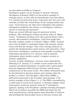 Chapter 11Writing and Briefing for the Intelligence CommunityG.docx