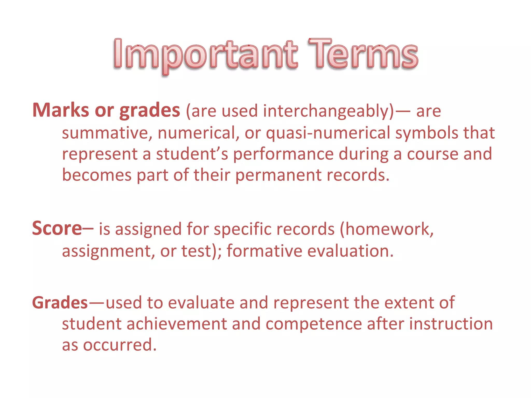 Importance of Grades | PPT