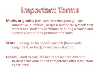 Importance of Grades | PPT