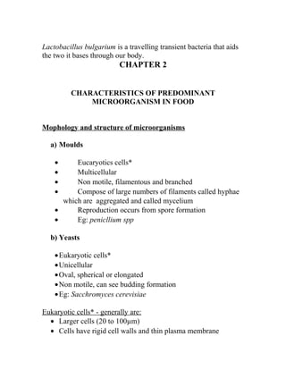 Food Microbiology - Chapter 1 & 2 | DOC