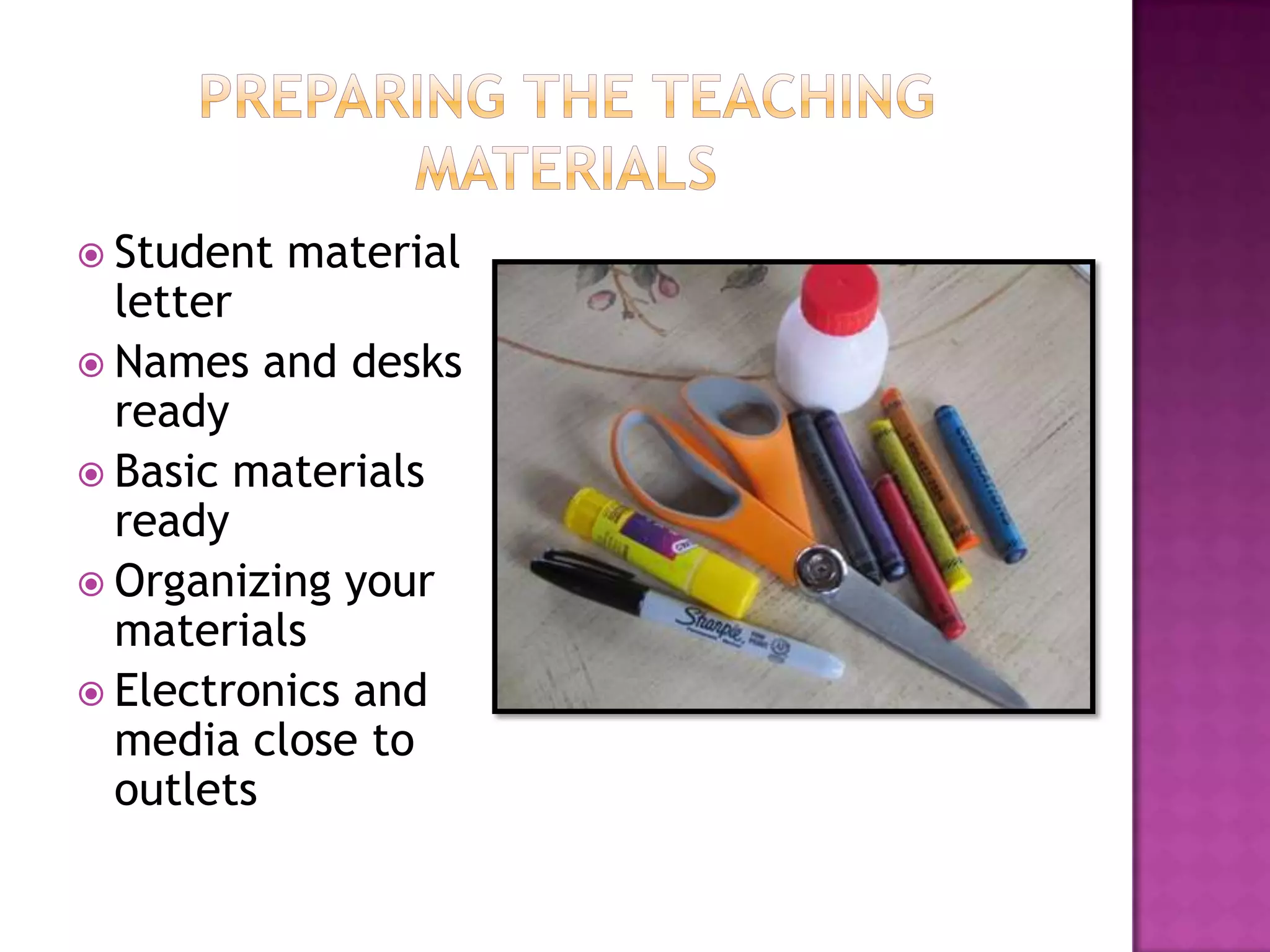 How to have a prepared classroom | PPT