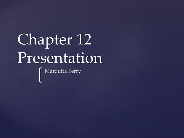 Chapter12 | PPT