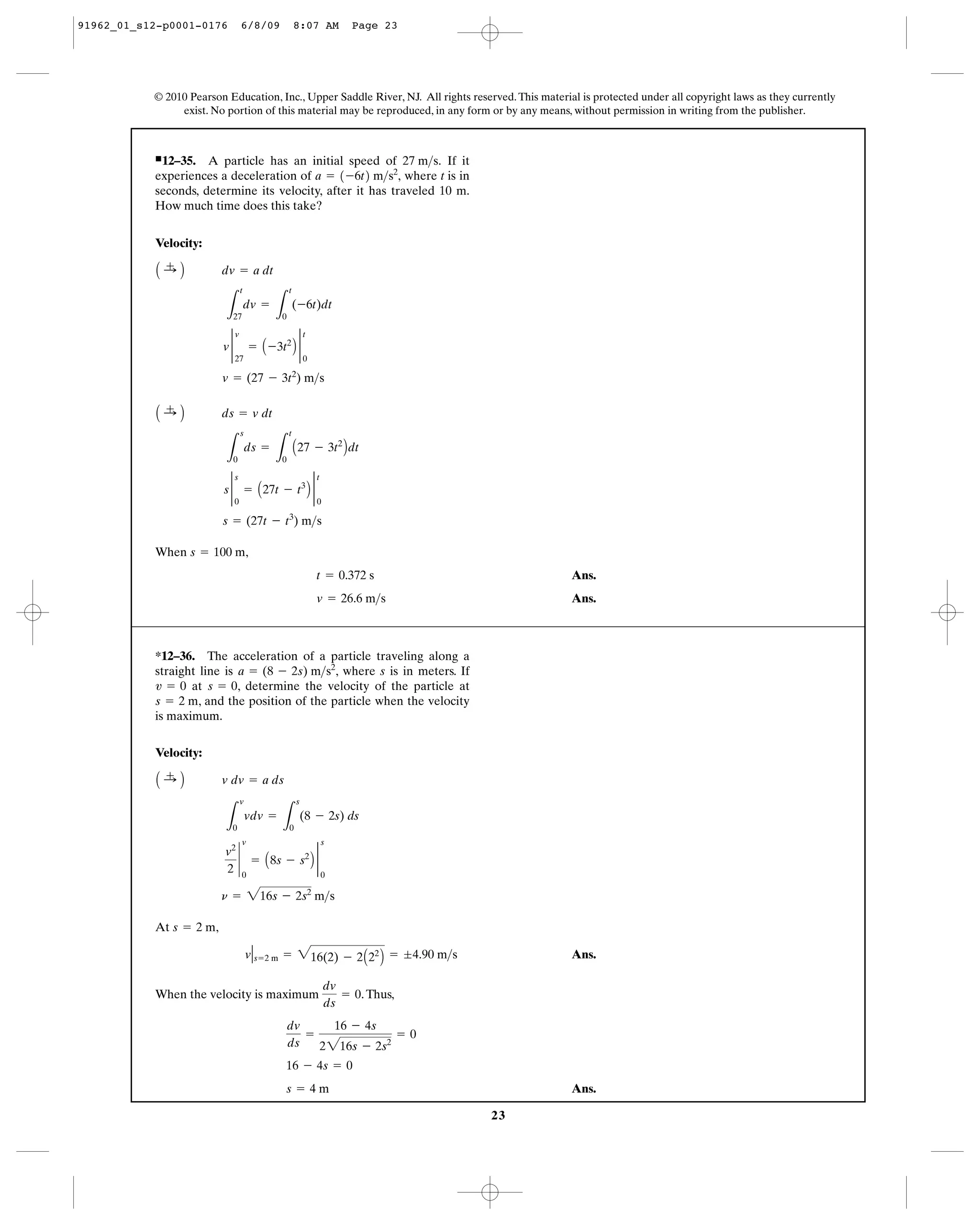 Chapter 12 dynamics rc hibbler | PDF