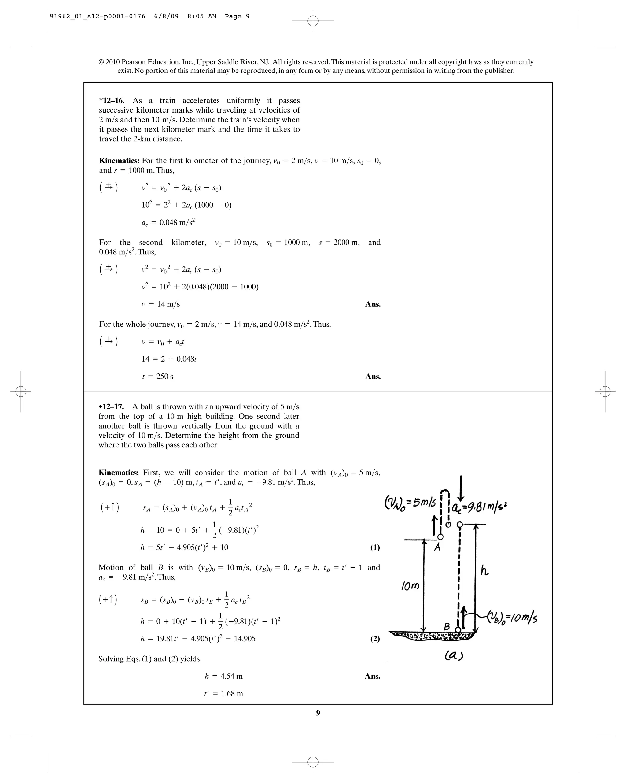 Chapter 12 dynamics rc hibbler | PDF