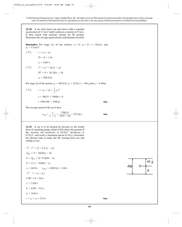 Chapter 12 dynamics rc hibbler | PDF