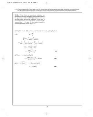 Chapter 12 dynamics rc hibbler | PDF