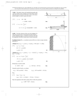 Chapter 12 dynamics rc hibbler | PDF