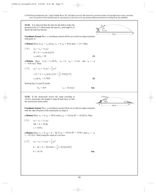 Chapter 12 dynamics rc hibbler | PDF