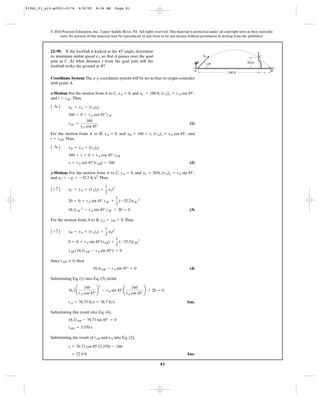 Chapter 12 dynamics rc hibbler | PDF