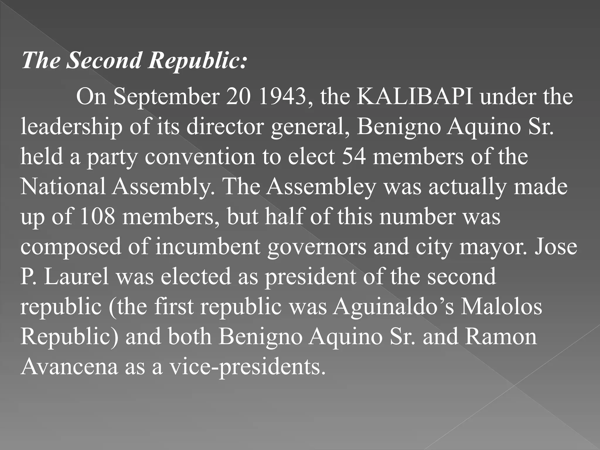 THE SECOND REPUBLIC | PPTX