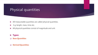 Measurements, Vector and Equilibrium | PPTX