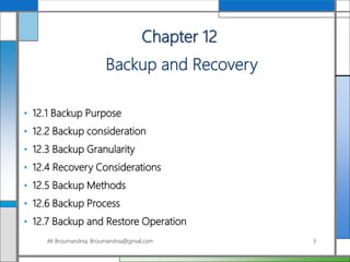 Chapter 12 | PPTX | Databases | Computer Software and Applications