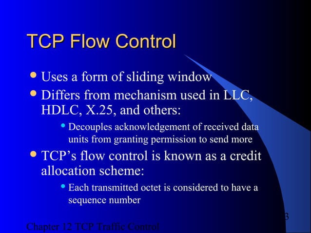 Tcp Traffic Control Chapter12 Ppt